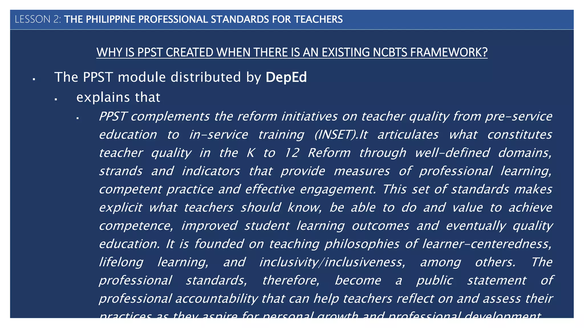 Philippine Professional Standards for Teachers | PPTX
