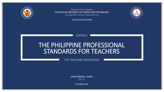 Philippine Professional Standards for Teachers | PPTX