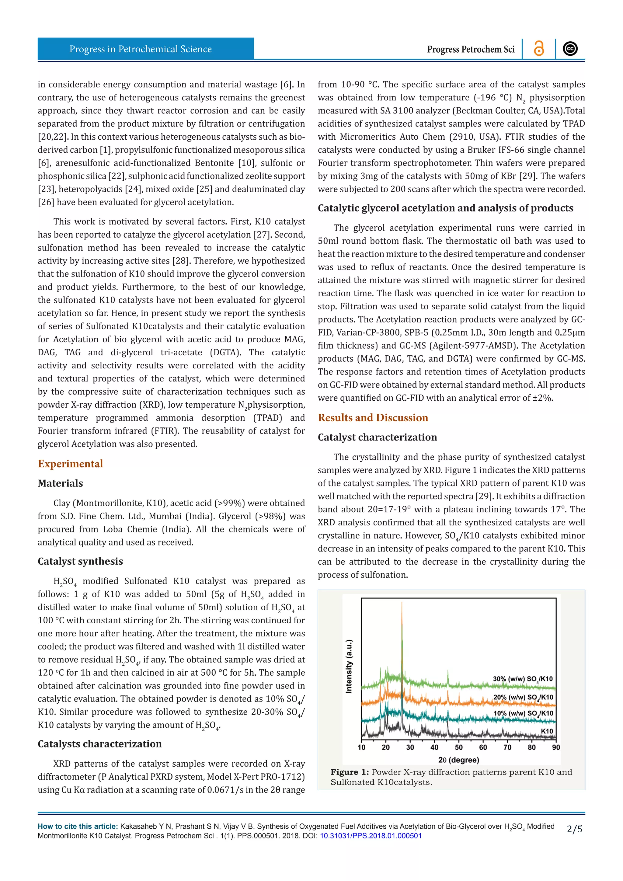 Synthesis of Oxygenated Fuel Additives via Acetylation of Bio-Glycerol ...