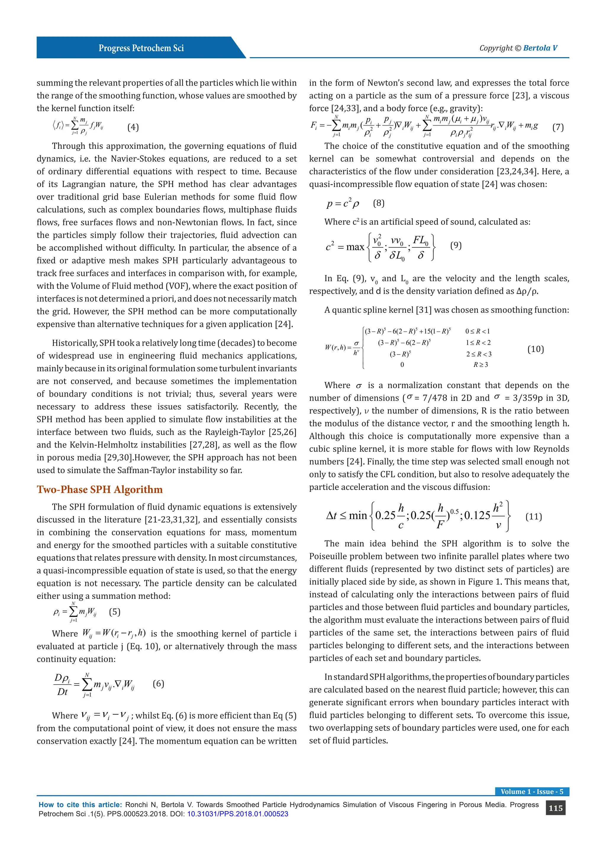 Towards Smoothed Particle Hydrodynamics Simulation of Viscous Fingering in Porous Media_Crimson ...