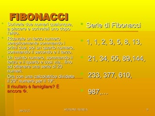 [PPS - Mathe] Fibonacci, la sezione aurea.ppt