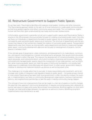 Placemaking and the Future of Cities | PDF | Government Support and ...