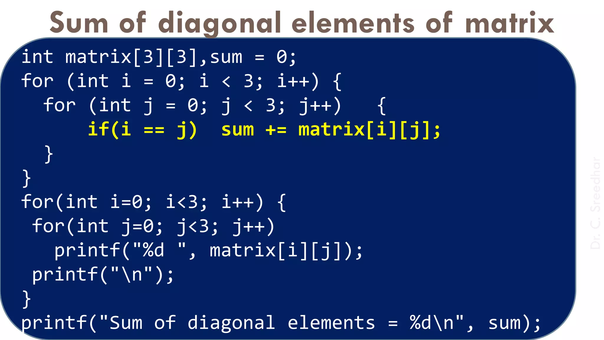 PPS Arrays Matrix operations | PDF