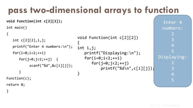 PPS Arrays Matrix operations | PPT