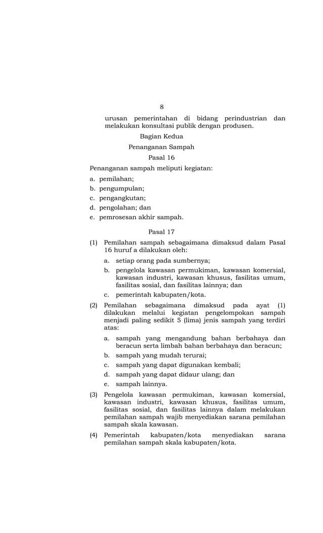 Pp sampah nomor 81 tahun 2012 | DOC