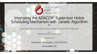 Genetic Algorithm (Production Scheduling) | PPT