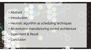 Genetic Algorithm (Production Scheduling) | PPT