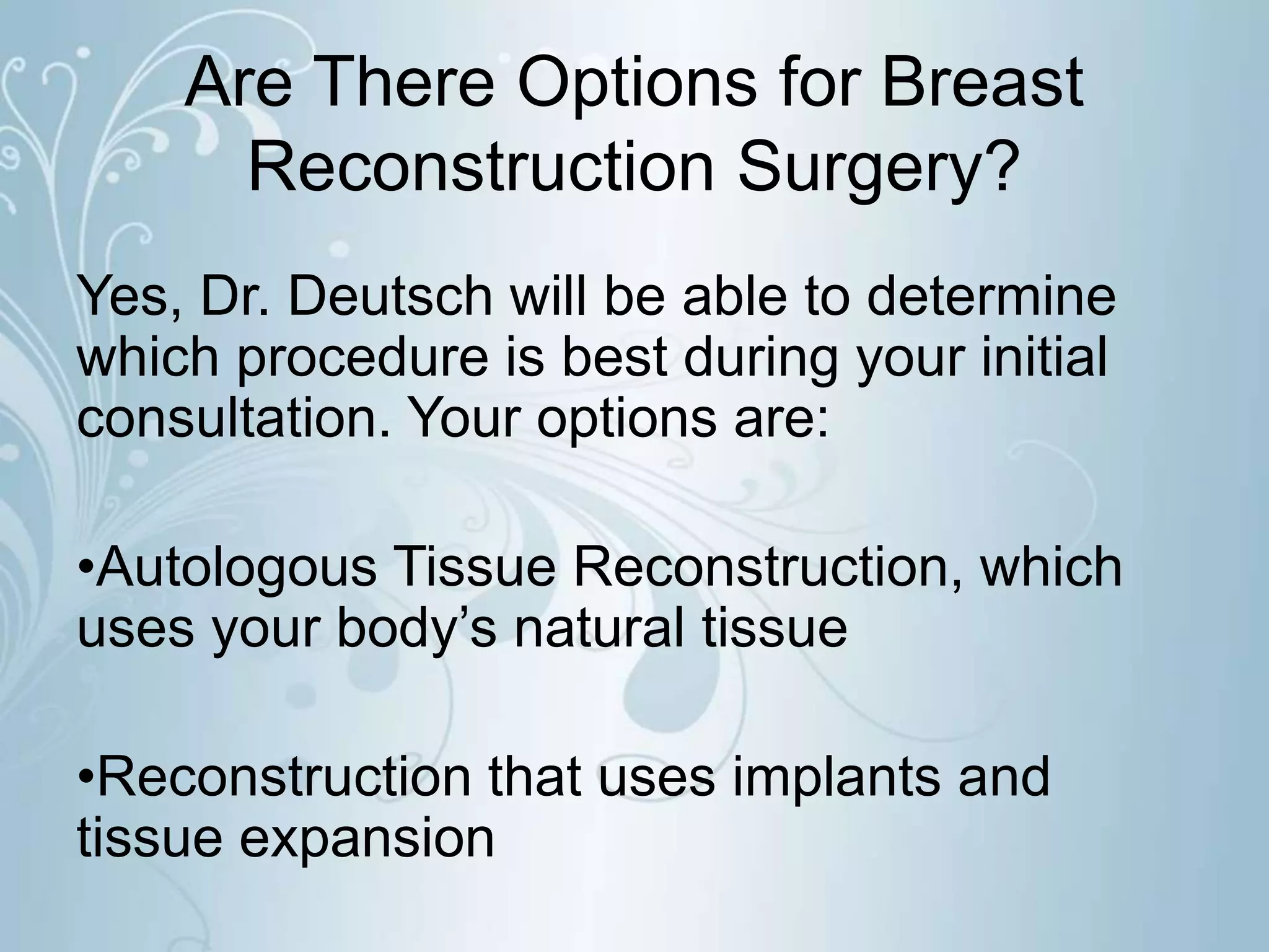 Breast Reconstruction at Perimeter Plastic Surgery | PPT
