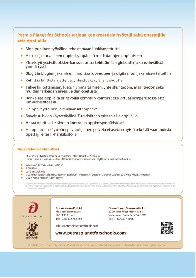 Petra's Planet for Schools esite | PDF