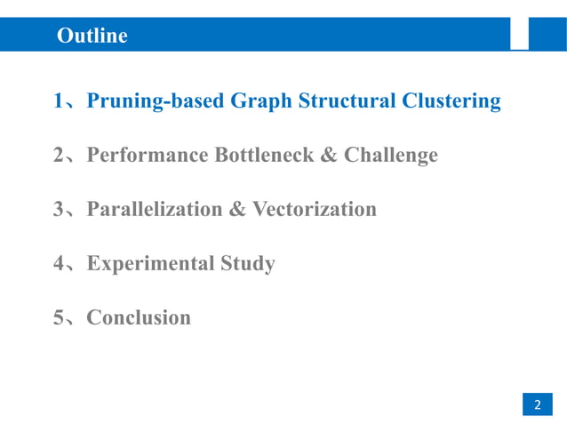 Parallelizing Pruning-based Graph Structural Clustering | PPT