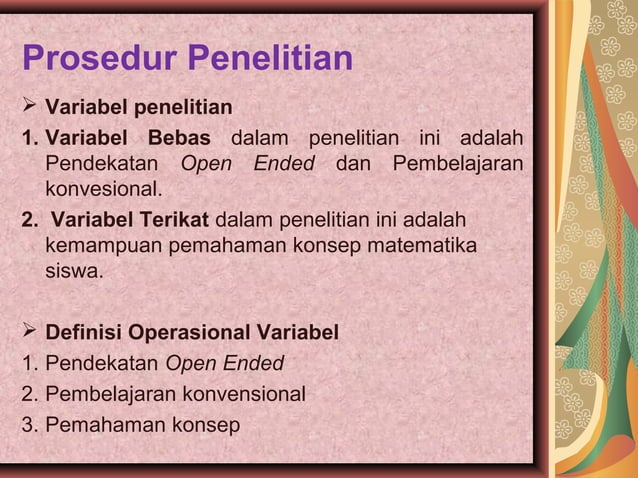 ppt skripsi "open ended" hermaini | PPT