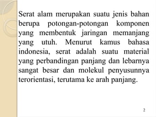 PP Serat Alam. MATA PELAJARAN PRAKARYApptx | PPTX