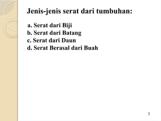 PP Serat Alam. MATA PELAJARAN PRAKARYApptx | PPTX