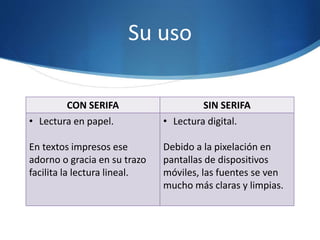 Tipografía - Serifa o sin serifa | PPTX