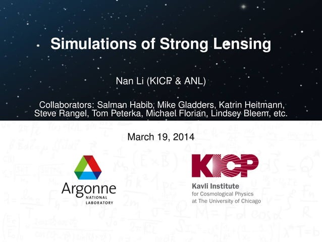 Simulations of Strong Lensing | PPT