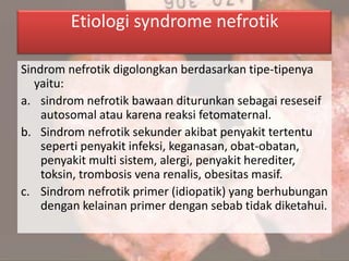 Ppt sindrom nefrotik | PPTX