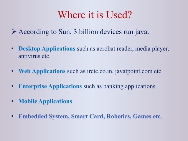 PPS Java Overview Unit I.ppt