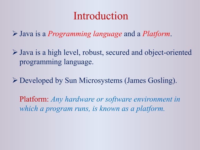 PPS Java Overview Unit I.ppt