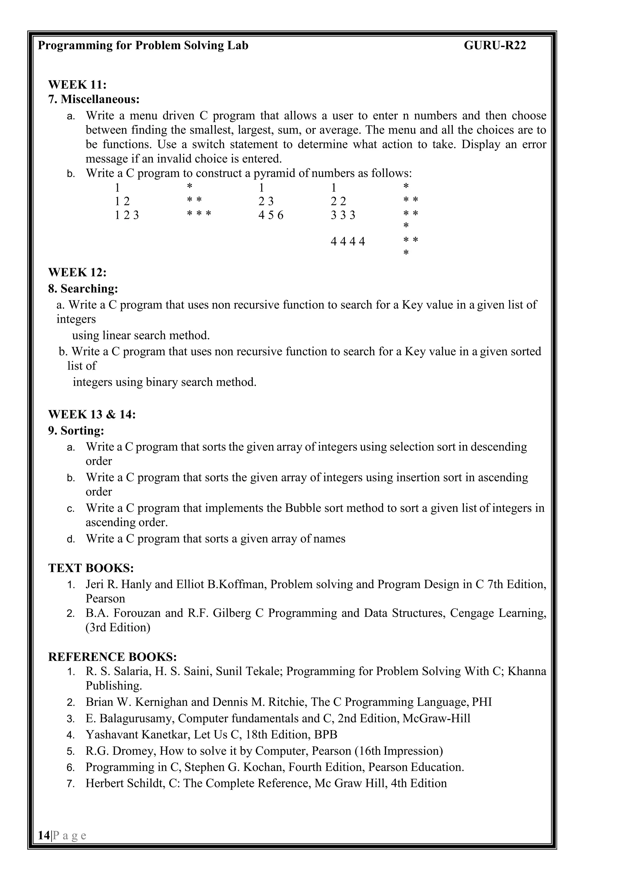 PPS_Lab_Manual_2023-24[1] of Programming for problem solving | PDF