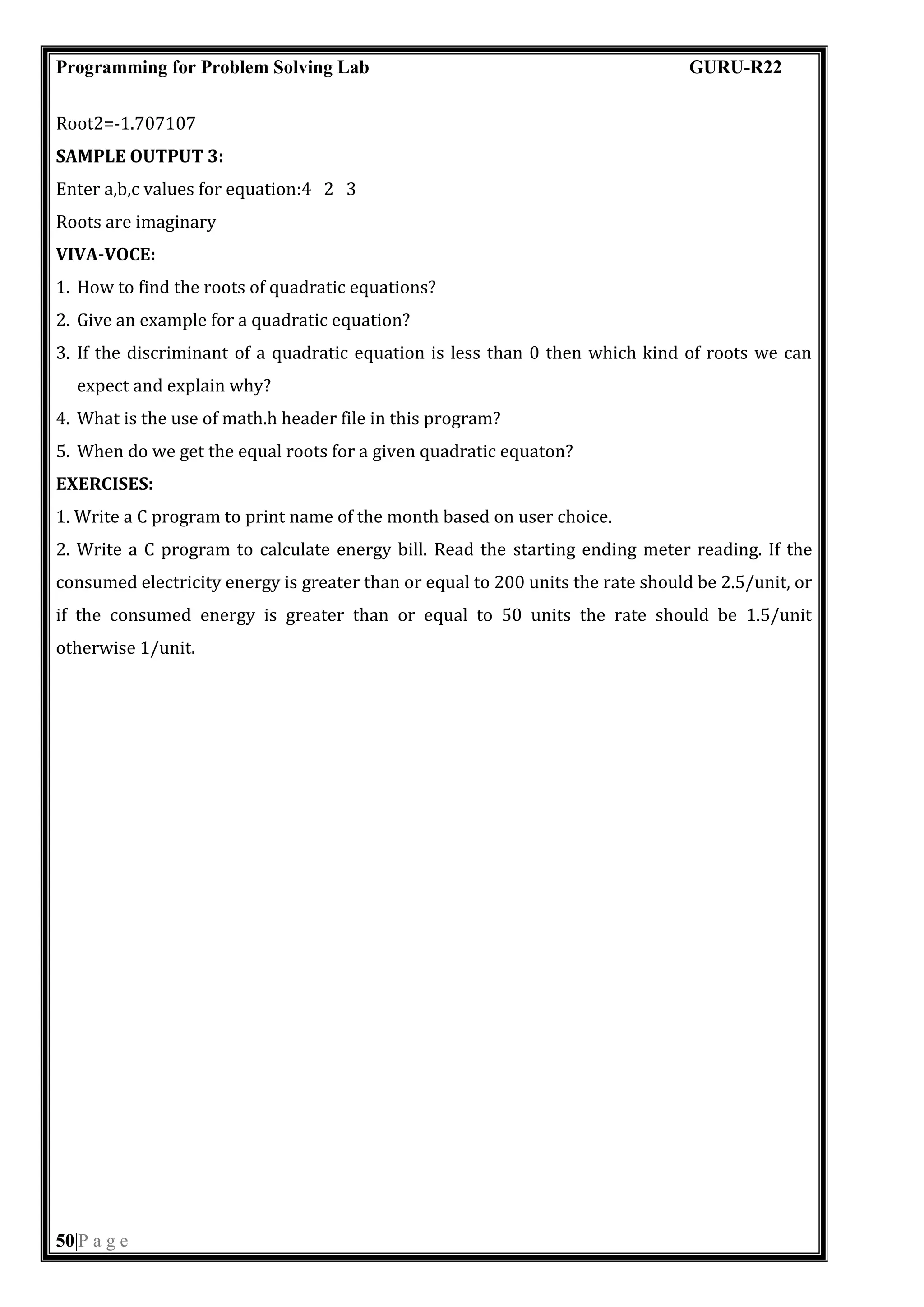 PPS_Lab_Manual_2023-24[1] of Programming for problem solving | PDF
