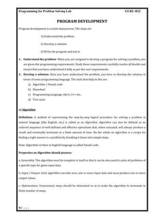 PPS_Lab_Manual_2023-24[1] of Programming for problem solving | PDF