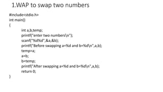 programming for programs solving using C language | PPT | Free Download