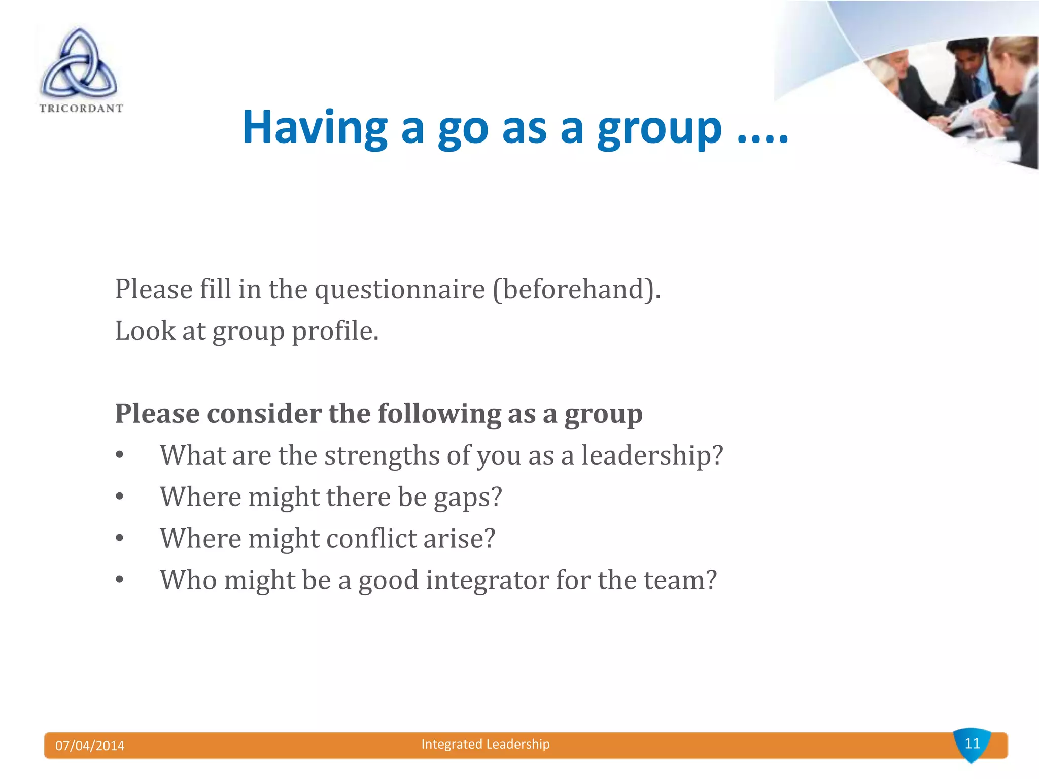 Pp slide set 7 integrated leadership | PPTX