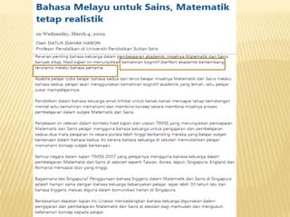 KUMPULAN 8 : PPSMI- MBMMBI | PPT