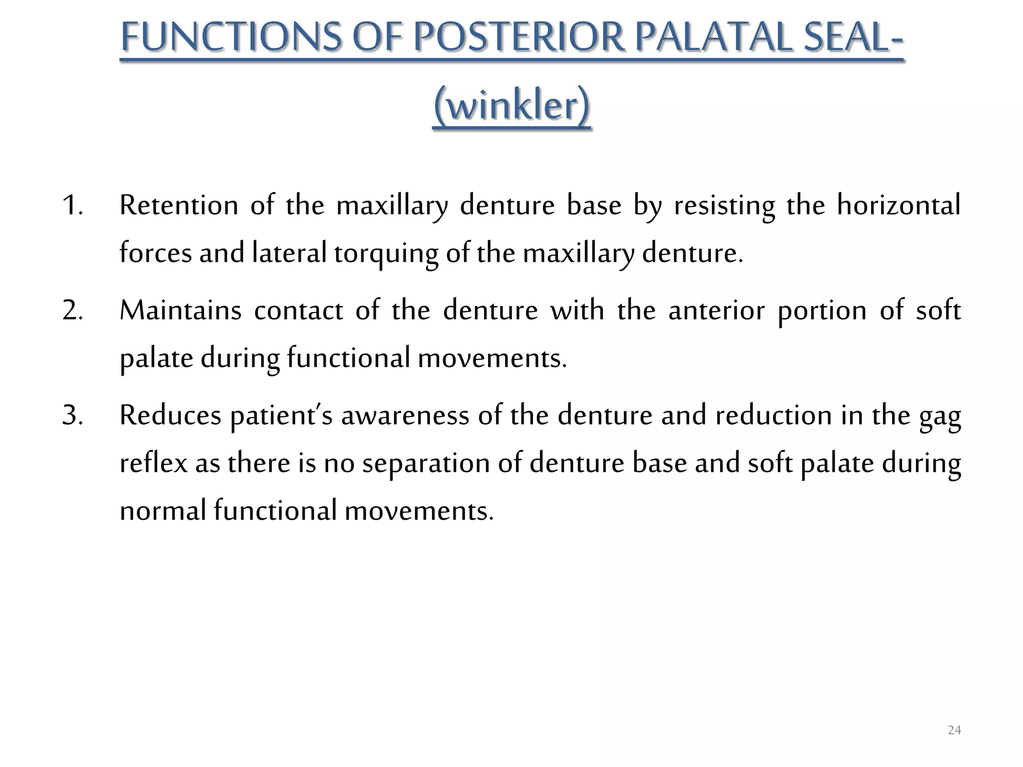 posterior palatal seal | PPTX