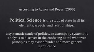Fundamental Principles of Political Science:Introduction | PPTX