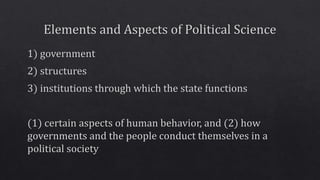 Fundamental Principles of Political Science:Introduction | PPTX