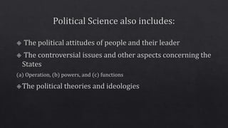 Fundamental Principles of Political Science:Introduction | PPTX