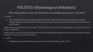 Fundamental Principles of Political Science:Introduction | PPTX