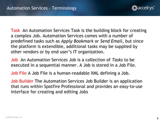 Spotfire Integration & Dynamic Output creation | PPT