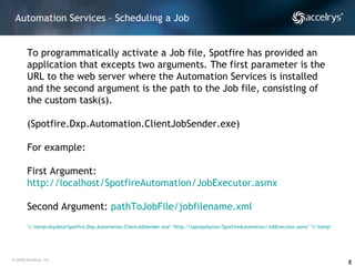 Spotfire Integration & Dynamic Output creation | PPT