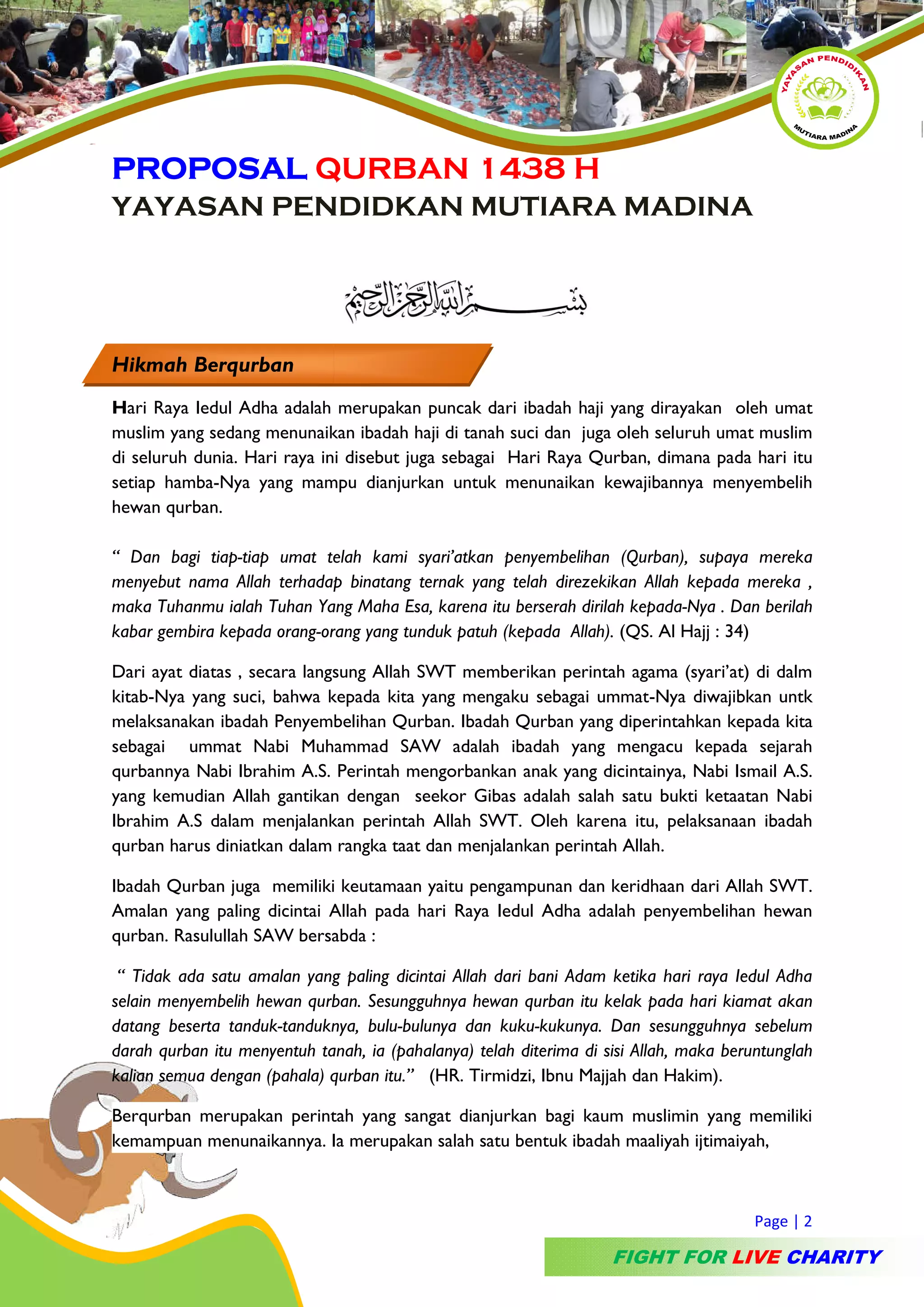 Proposal Qurban 1438 h pdf | PDF