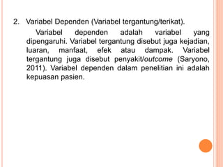 Faktor Berhubungan dengan kepuasan pasien | PPTX