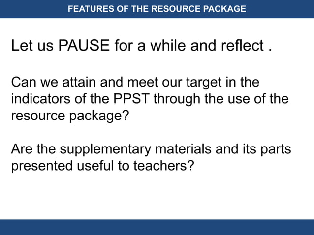 PPST Resource Package.pptx | Professional School | Postgraduate Education