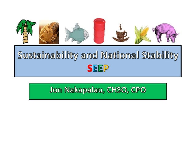 Sustainability and National Stability | PPT