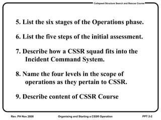 PPT-02.ppt ABOUT COLLAPSED STRUCTURE SEARCH AND RESCUE | PPT