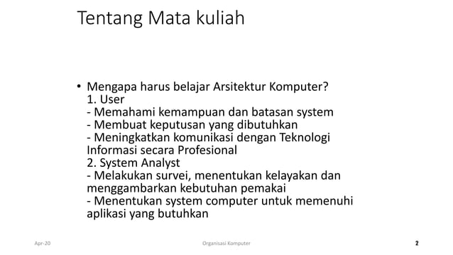 Organisai Komputer - Materi - 1 | PPTX