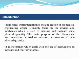Biomedical Instrumentation | PPT