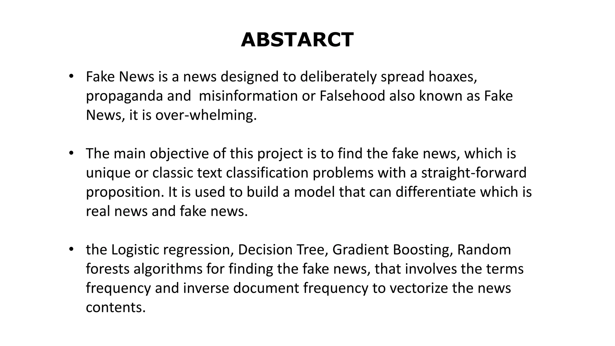 Fake news detection | PPTX