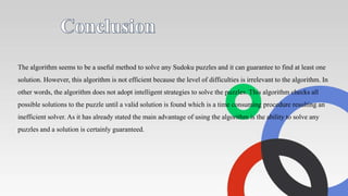 Sudoku solver ppt with exquisite example and build.pptx