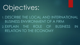 local and international business environment | PPTX