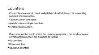 presentationforcountersin digitalelectronics | PPTX