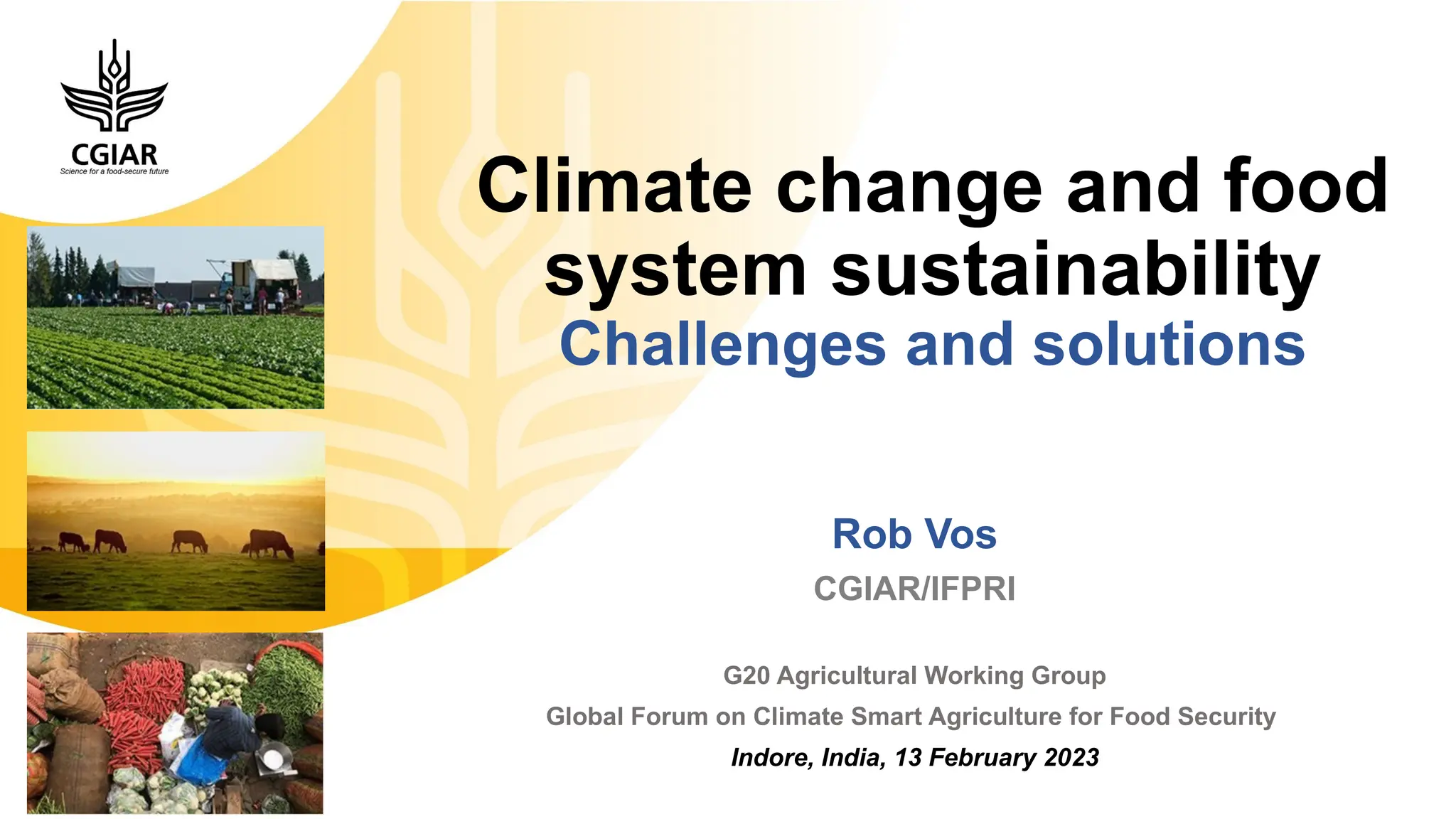 Climate Change and Food Systems Sustainability | PPTX