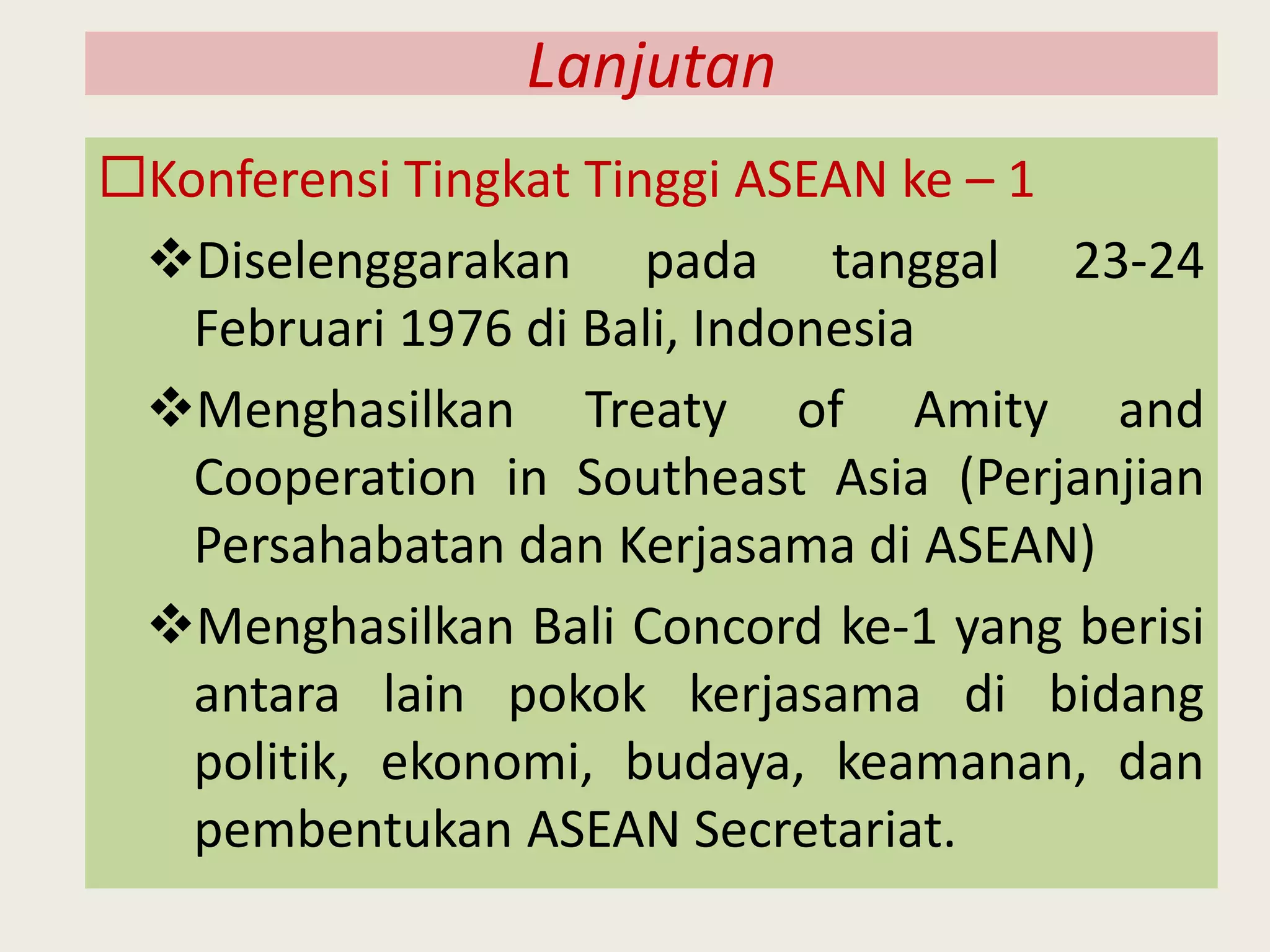 Sejarah Pembentukan ASEAN | PPTX