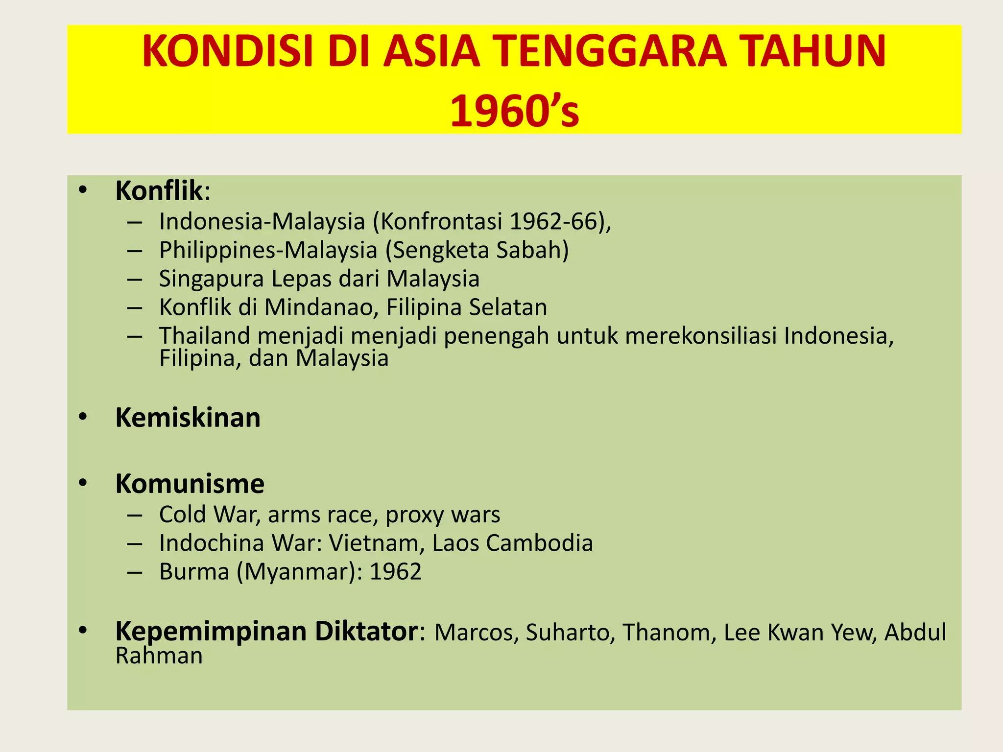 Sejarah Pembentukan ASEAN | PPTX