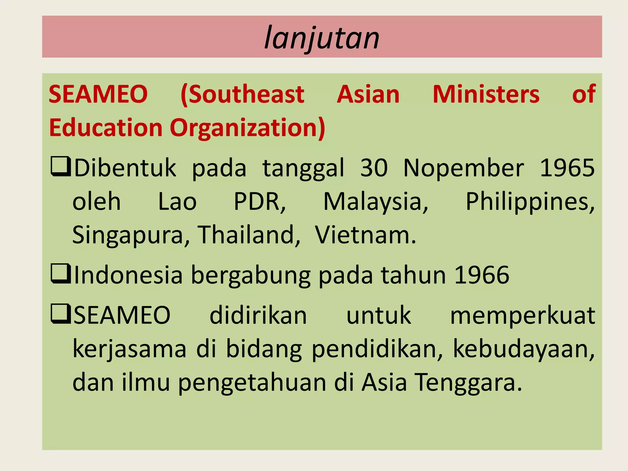 Sejarah Pembentukan ASEAN | PPTX